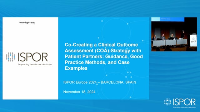 ISPOR - Co-Creating a Clinical Outcome Assessment (COA) Strategy With ...
